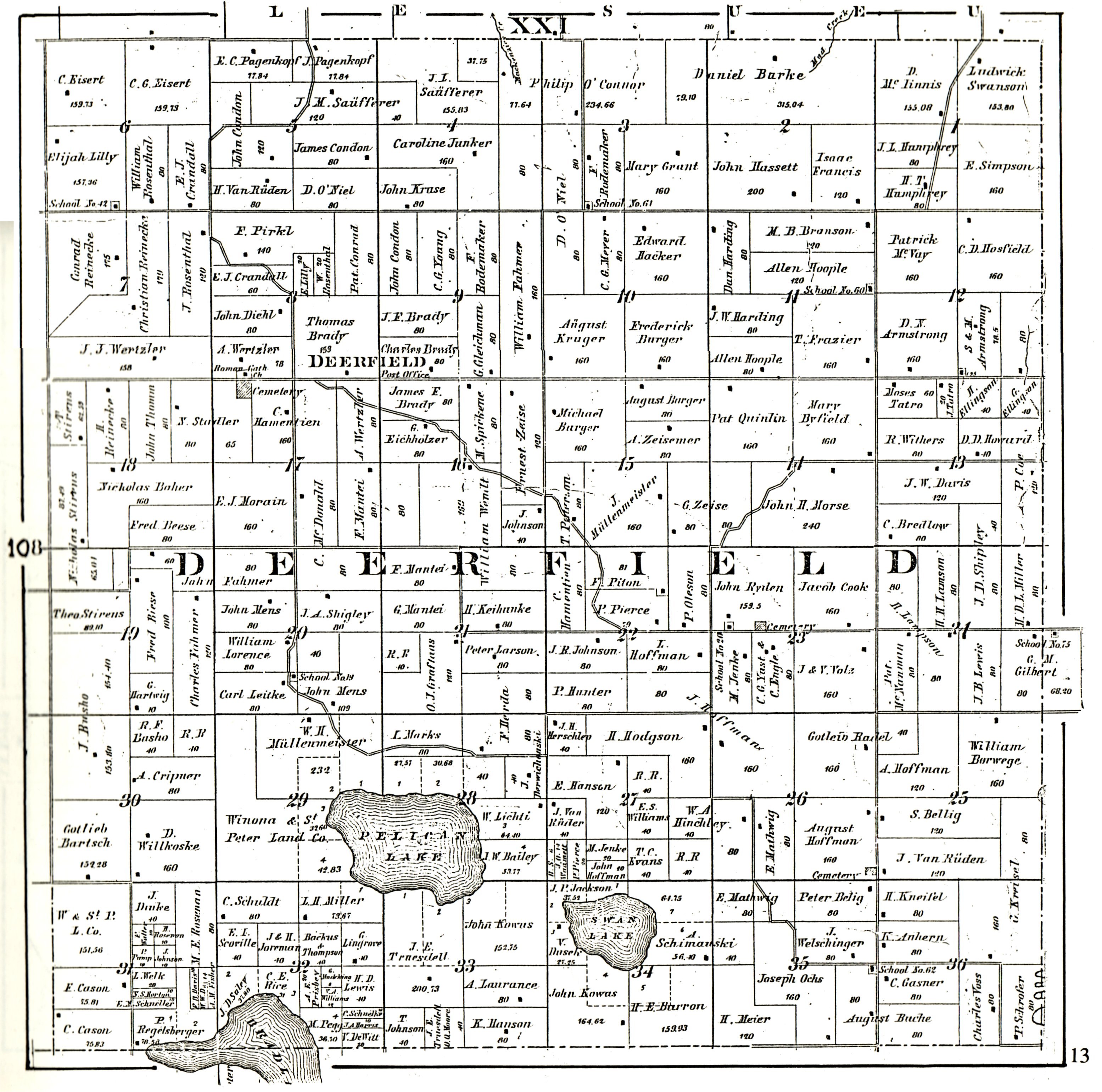1879 Deerfield Township Plat