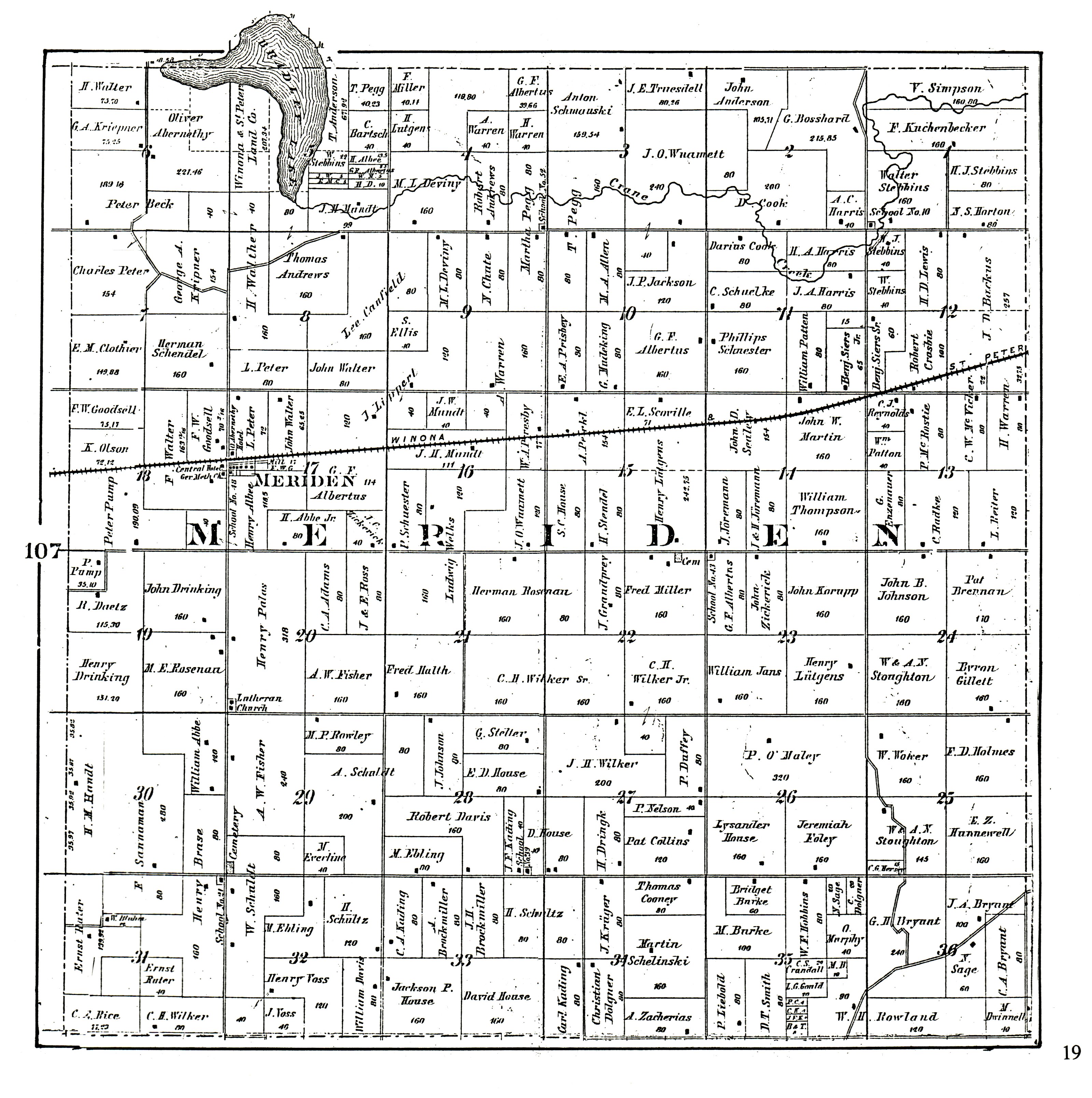 1879 Meriden Township Plat